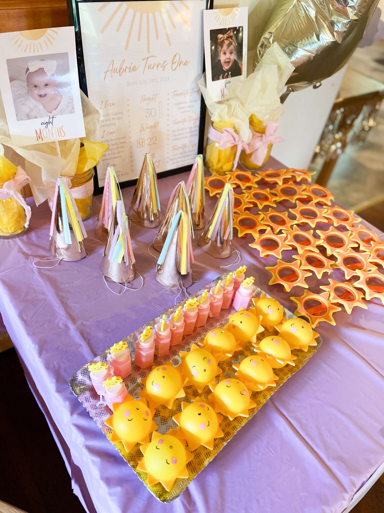 You are My Sunshine Theme First Birthday Party