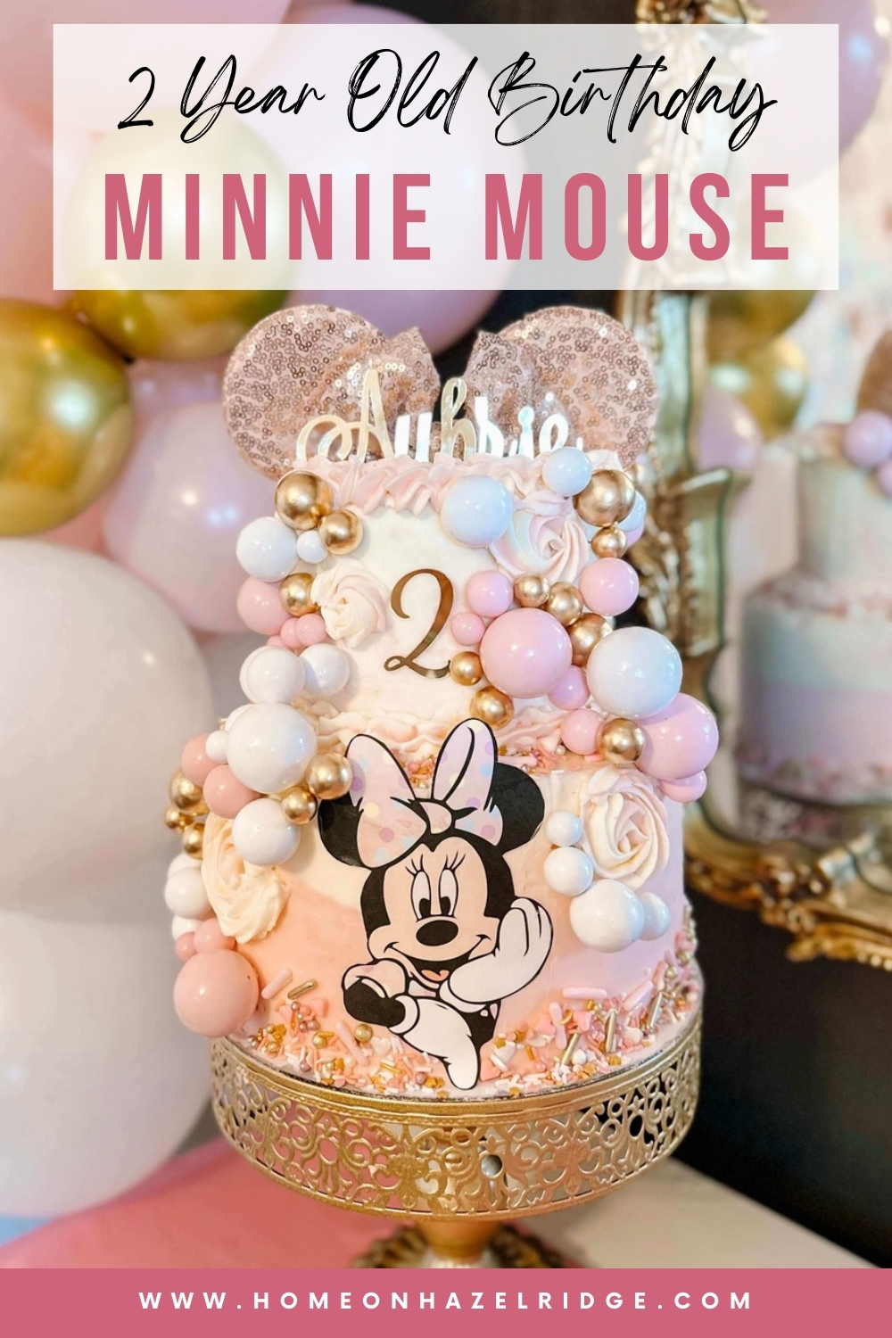 Beautiful Minnie Mouse Birthday Party for a Two-Year-Old